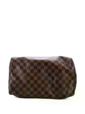 LOUIS VUITTON Speedy Handbag Damier 30 Satchel - Brown