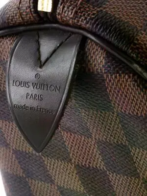 LOUIS VUITTON Speedy Handbag Damier 30 Satchel - Brown