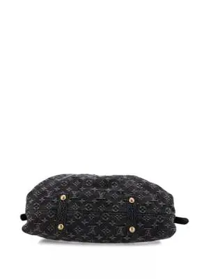 LOUIS VUITTON Neo Cabby Handbag Denim Gm Satchel - Black