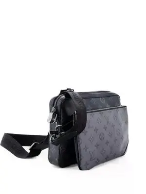 LOUIS VUITTON Trio Messenger Bag Reverse Monogram Eclipse Canvas Crossbody Bag - Black