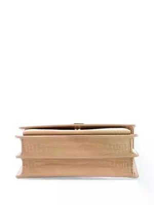 Saint Laurent Sunset Crocodile Embossed Leather Medium Crossbody Bag - Neutrals