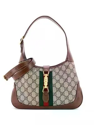 Gucci Jackie 1961 Gg Coated Canvas Small Hobo Bag - Brown