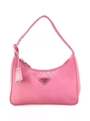 Prada Re-edition 2000 Tessuto Mini Hobo Bag - Pink