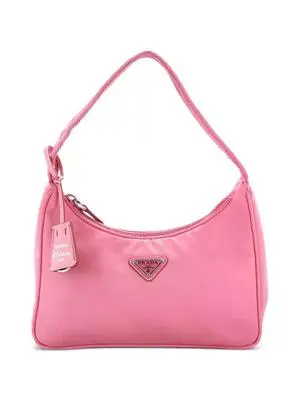 Prada Re-edition 2000 Tessuto Mini Hobo Bag - Pink