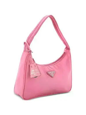 Prada Re-edition 2000 Tessuto Mini Hobo Bag - Pink