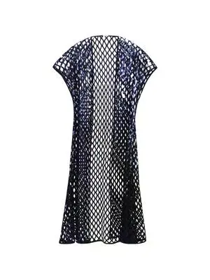 GEMY MAALOUF Sequin-embellished Fishnet Cape