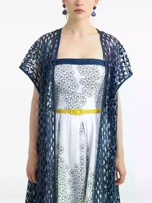 GEMY MAALOUF Sequin-embellished Fishnet Cape