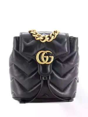 Gucci Gg Marmont Flap Matelasse Leather Mini Backpack