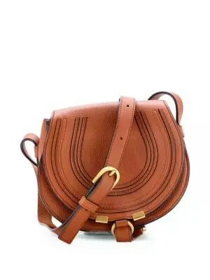 Chloé Marcie Leather Mini Crossbody Bag - Brown