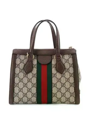 Gucci Ophidia Top Handle Gg Coated Canvas Small Tote Bag