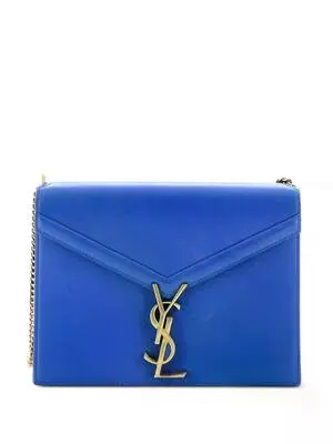 Saint Laurent Cassandra Chain Shoulder Bag Leather Small Crossbody Bag - Blue