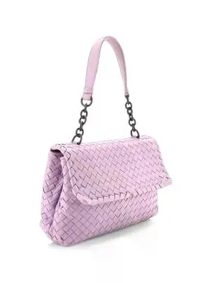 Bottega Veneta Olimpia Intrecciato Nappa Small Shoulder Bag - Purple