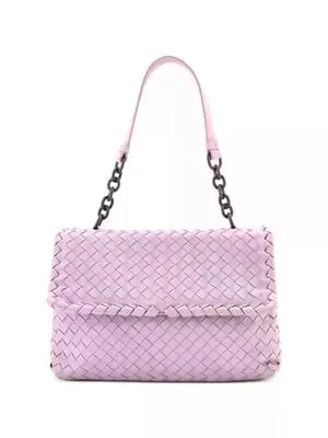 Bottega Veneta Olimpia Intrecciato Nappa Small Shoulder Bag - Purple