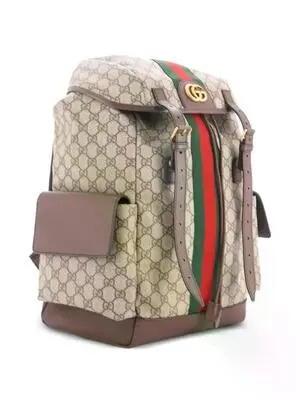 Gucci Ophidia Flap Gg Coated Canvas Medium Backpack