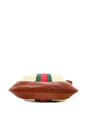 Gucci Shopping Vintage Web Canvas Large Tote Bag