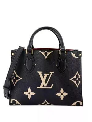 LOUIS VUITTON Onthego Bicolor Monogram Empreinte Giant Pm Tote Bag - Black