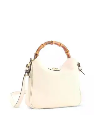 Gucci Diana Nm Bamboo Shoulder Bag Leather Small Tote Bag - White