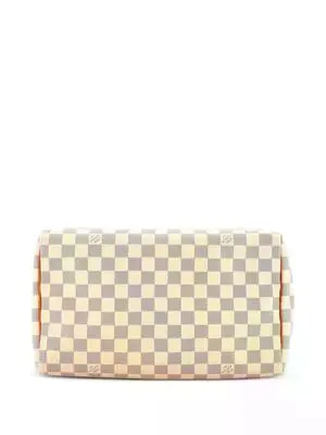 LOUIS VUITTON Speedy Handbag Damier 30 Satchel - White