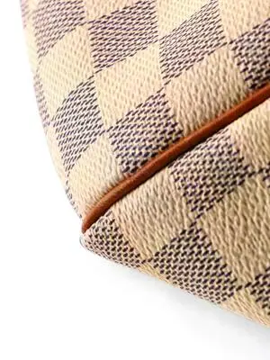 LOUIS VUITTON Speedy Handbag Damier 30 Satchel - White