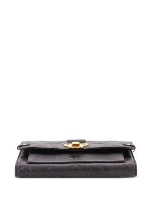 LOUIS VUITTON Vavin Chain Wallet Monogram Empreinte Leather Clutch Bag - Black