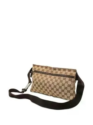 Gucci 2000-2015 Gg Canvas Double Pocket Belt Bag - Neutrals