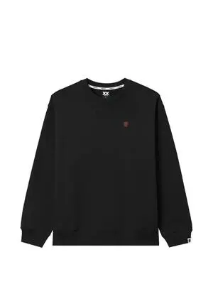 FINGERCROXX Logo-patch Crew-neck Sweatshirt - Black
