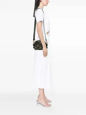 Chloé 2019 Studded Calfskin Embroidered Little Horses Crossbody Bag - Black