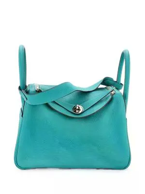 Hermès Lindy Bag Clemence 30 Shoulder Bag - Green