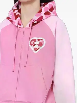 AAPE BY *A BATHING APE Heart-patch Camo-print Hoodie