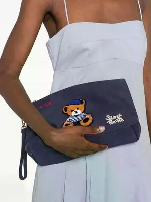 SECRET PON-PON Saint Tropez Teddy-patch Clutch Bag