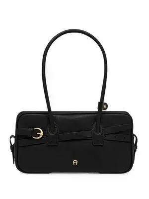 AIGNER Small Whip Buckle-detail Shoulder Bag - Black