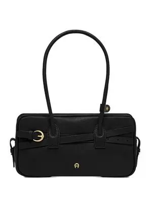 AIGNER Small Whip Buckle-detail Shoulder Bag - Black