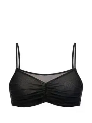 ZHILYOVA Gathered Mesh-panel Bra - Black