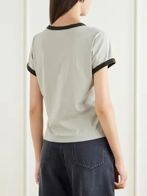 MFPEN Ringer Cotton T-shirt - Neutrals
