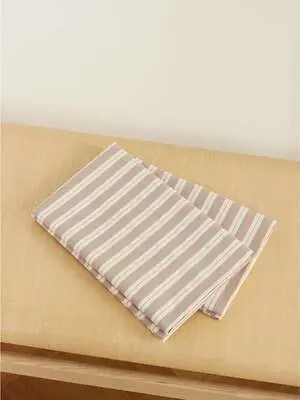 TEKLA Percale Set Of Two Organic-cotton Pillow Covers Cream