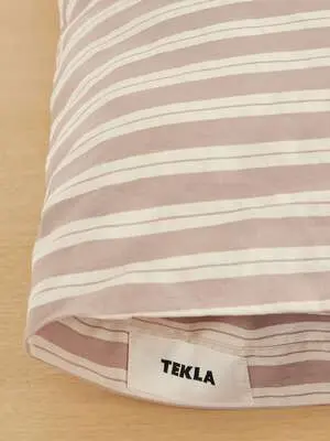 TEKLA Percale Set Of Two Organic-cotton Pillow Covers - Cream