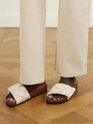 BIRKENSTOCK Sylt Padded Quilted Canvas Sandals