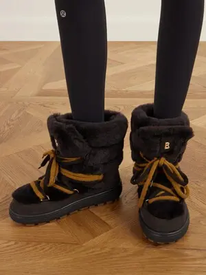 Bogner Chamonix 10 Shearling-trimmed Suede Ankle Boots