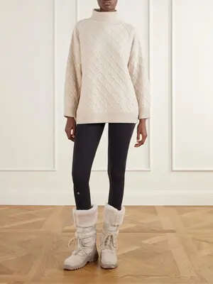 Bogner Alta Badia Shearling-trimmed Suede Ankle Boots - Neutrals