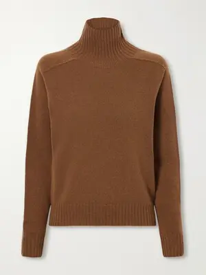 KALLMEYER Domi Merino Wool And Cashmere-blend Turtleneck Sweater - Brown