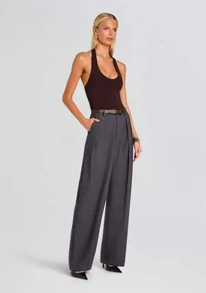 SANS FAFF Bamboo Halter Bodysuit - Espresso