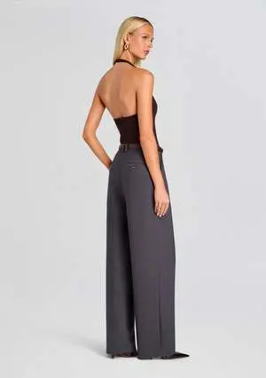 SANS FAFF Bamboo Halter Bodysuit - Espresso