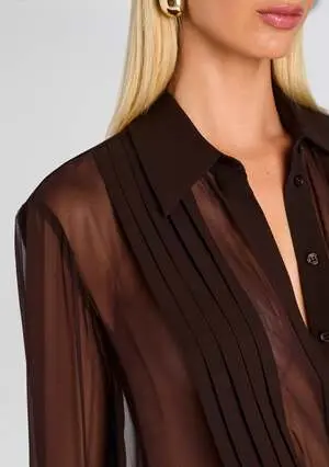 SANS FAFF Meghan Panelled Silk Blouse