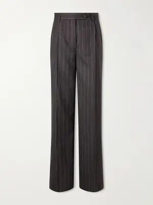 MFPEN Primary Striped Wool Straight-leg Pants - Brown