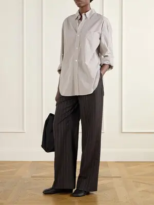 MFPEN Primary Striped Wool Straight-leg Pants