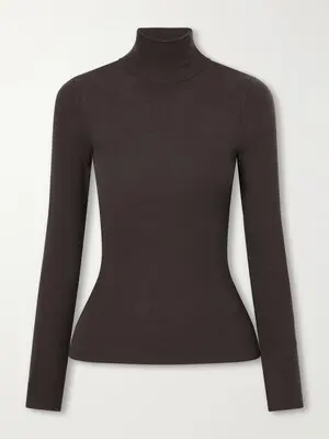 Max Mara Cavallo Ribbed Wool Turtleneck
