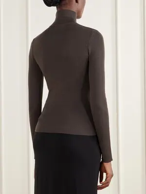Max Mara Cavallo Ribbed Wool Turtleneck
