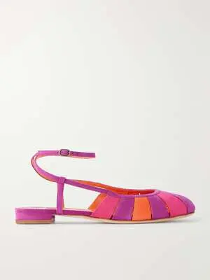Manolo Blahnik Cloudad 10 Suede Flats - Fuchsia