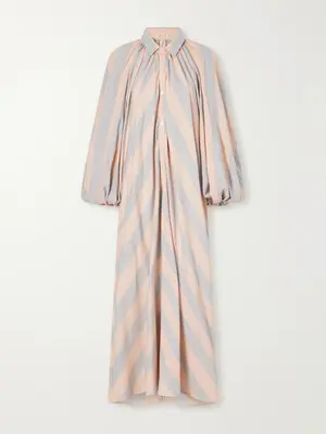 MARRAKSHI LIFE The Touareg Cotton Maxi Dress - Gray