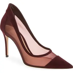 GIANVITO ROSSI Mesh Pointed Toe Pump - Royale